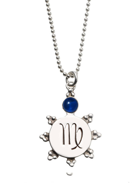 Virgo Zodiac Pendant in Sterling Silver or 14K Gold - Recycled Jewelry ...